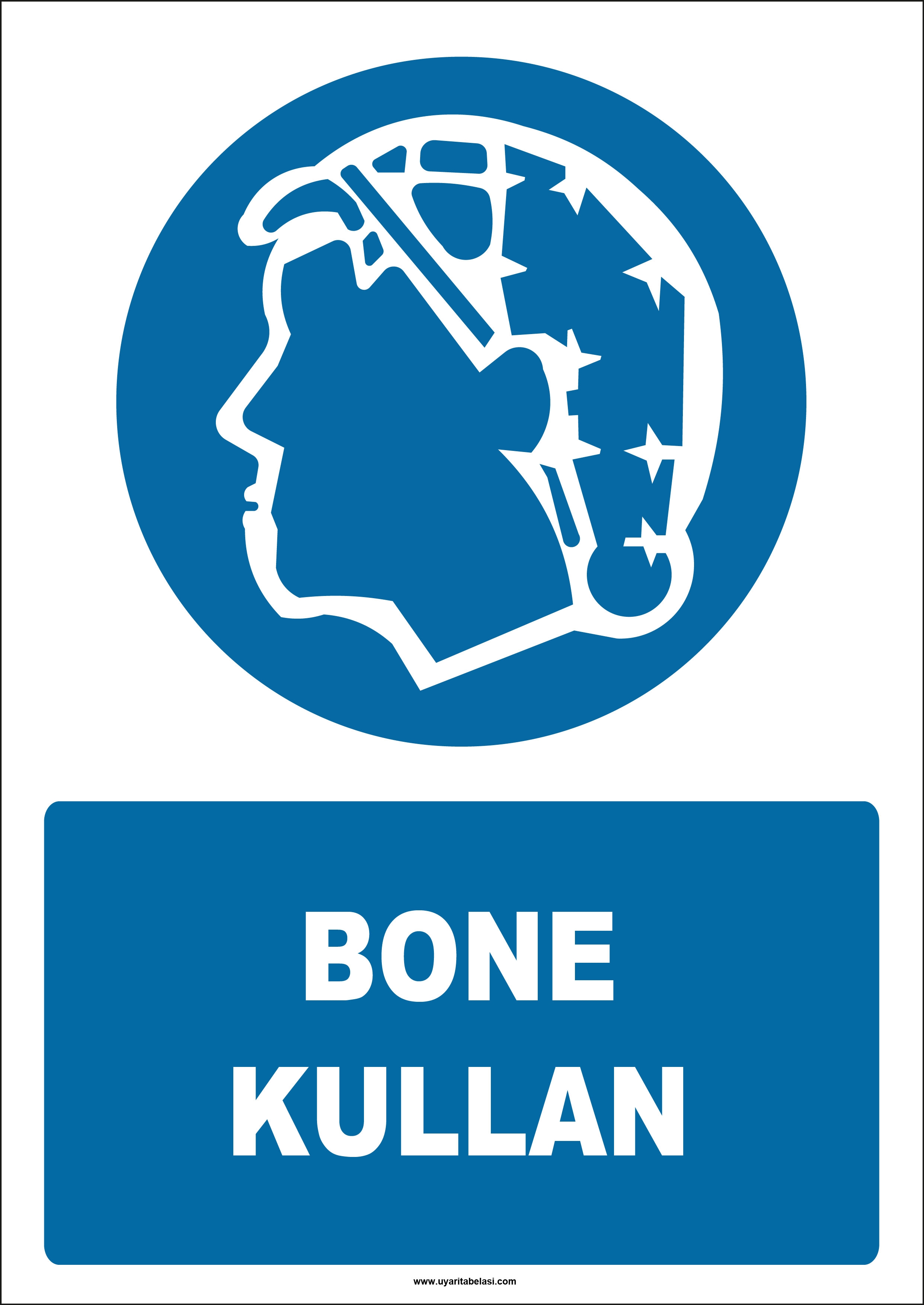 Bone Kullan ikaz levhası/tabelası/etiketi