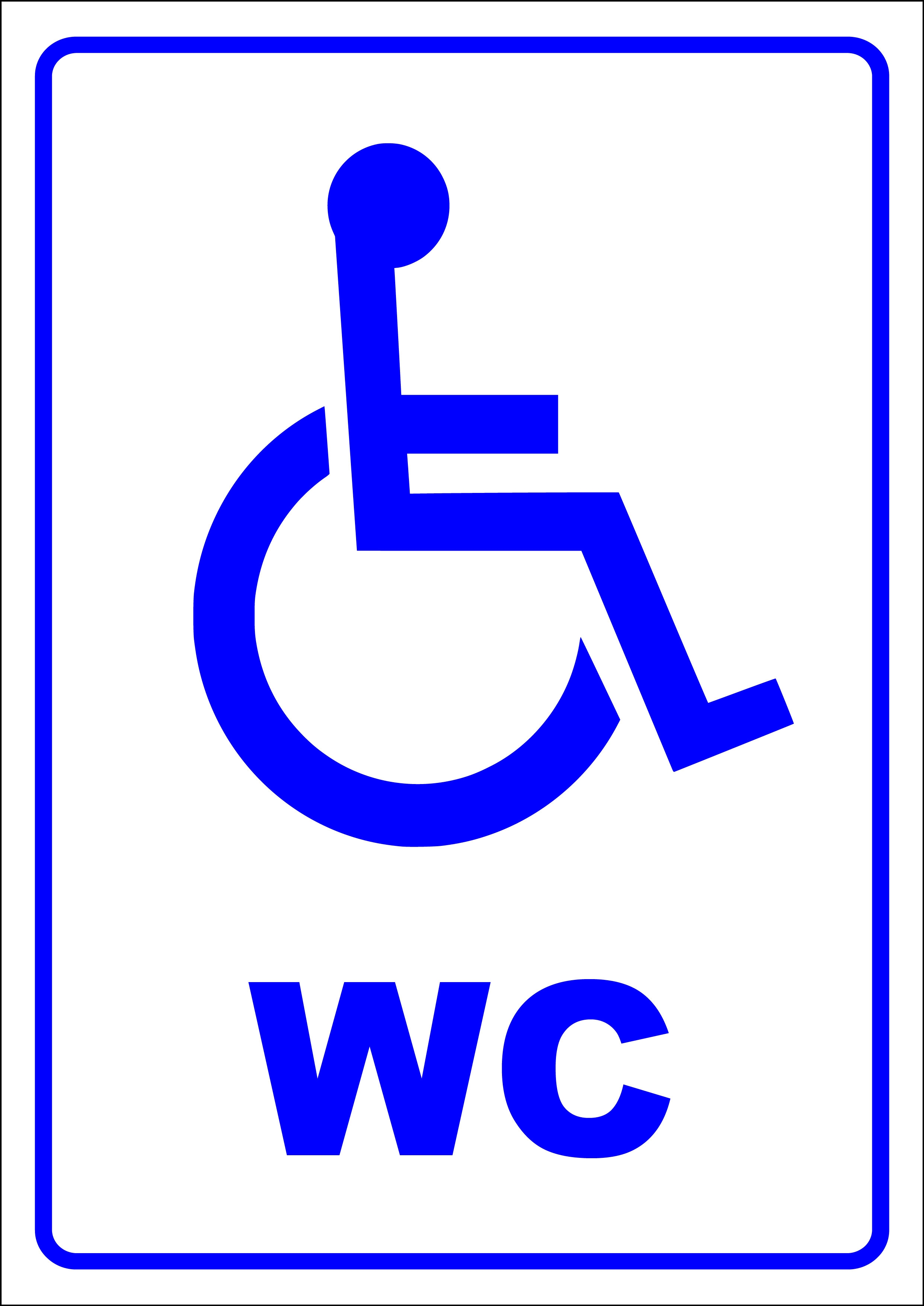 Engelli Tuvaleti (WC) levhası/tabelası/etiketi